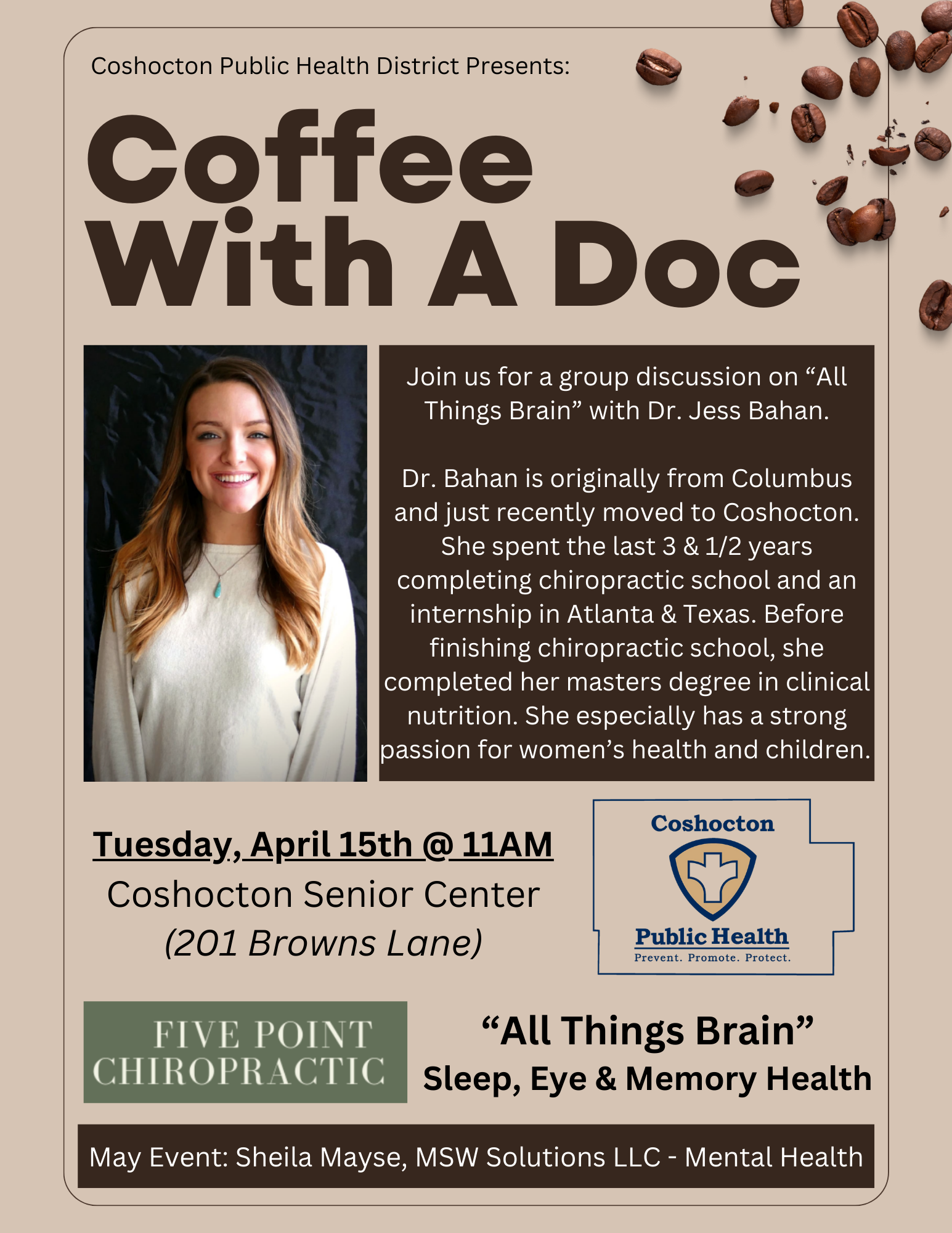 CWAD Flyer 04.15.2025 – Dr. Jess Bahan (All Things Brain) – Coshocton ...