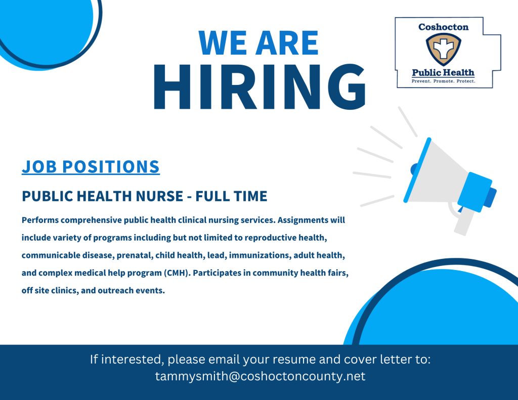 Employment Opportunities – Coshocton Public Health District